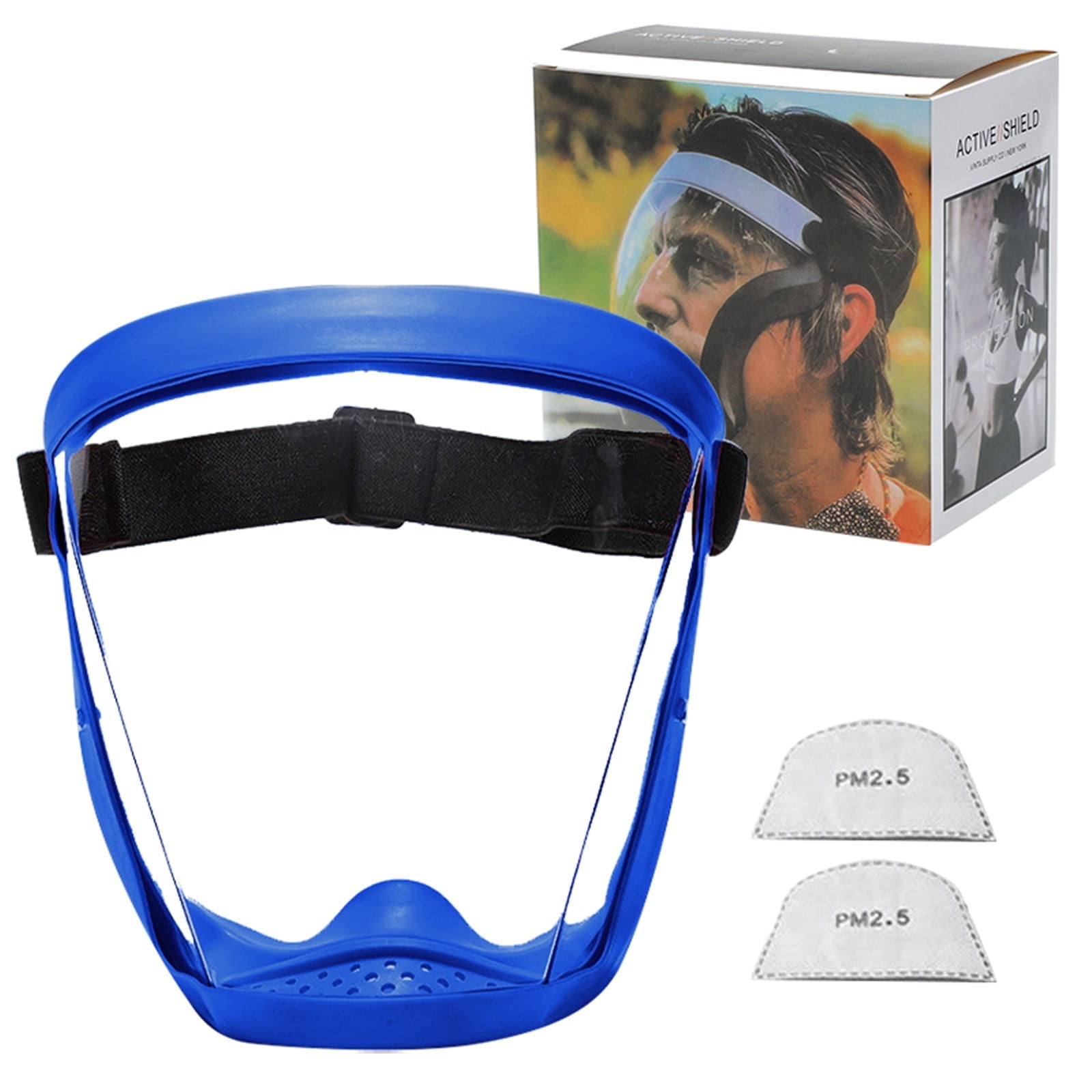 Anti-Fog Full Face Protective Mask Multiple Colors Clear Visor Safety ...
