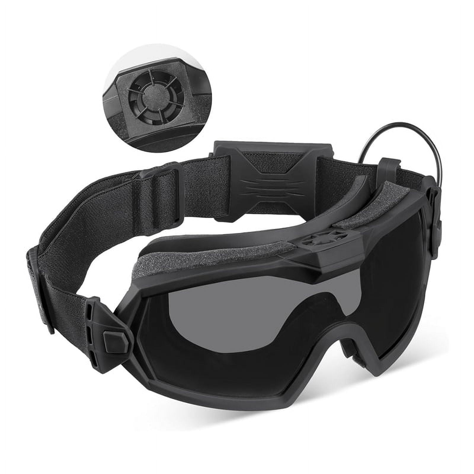 Anti Fog Goggle with Fan and Interchangeable Lens, Safety Goggles & Glasses for Cycling Hunting ...