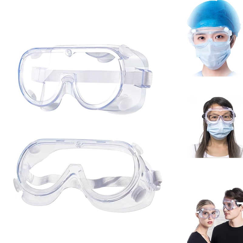 Asunby Anti-Fog Safety Goggles with Clear Lens, Wide-Vision, Adjustable ...