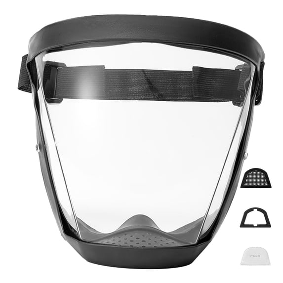 Anti Fog Protective Shield Adult Clear Plastic Face Semi-Enclosed ...