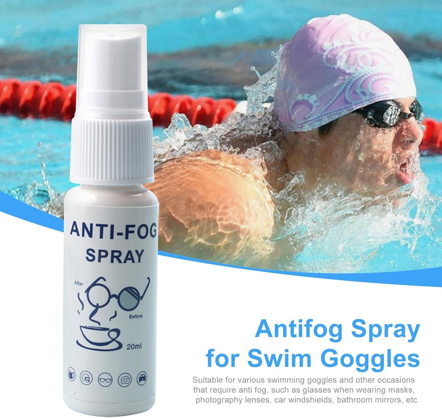 Anti Fog Spray for Glasses and Goggles | 20ml Long Lasting Defogger and ...