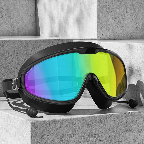 Anti-Fog Swim Goggles with Ear Plugs, UV Protection Waterproof Diving ...