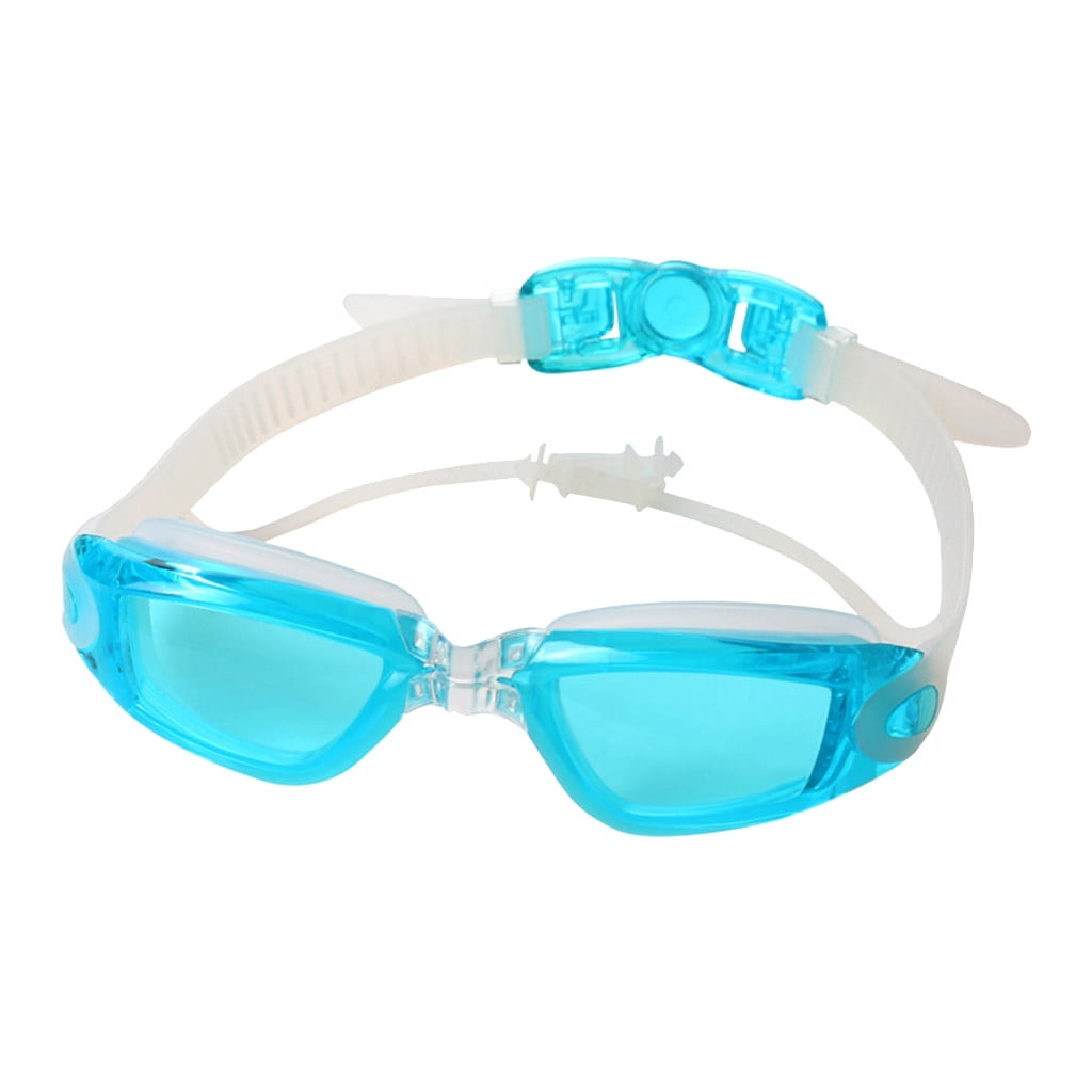 Anti-Fog Swimming Goggles with Earplugs for Adults - UV Protection HD ...