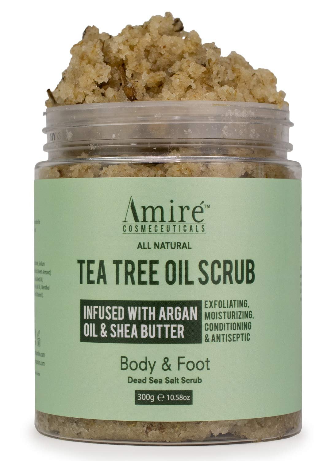 Anti-Fungal Tea Tree Oil Exfoliating Body and Foot Scrub with Dead Sea ...
