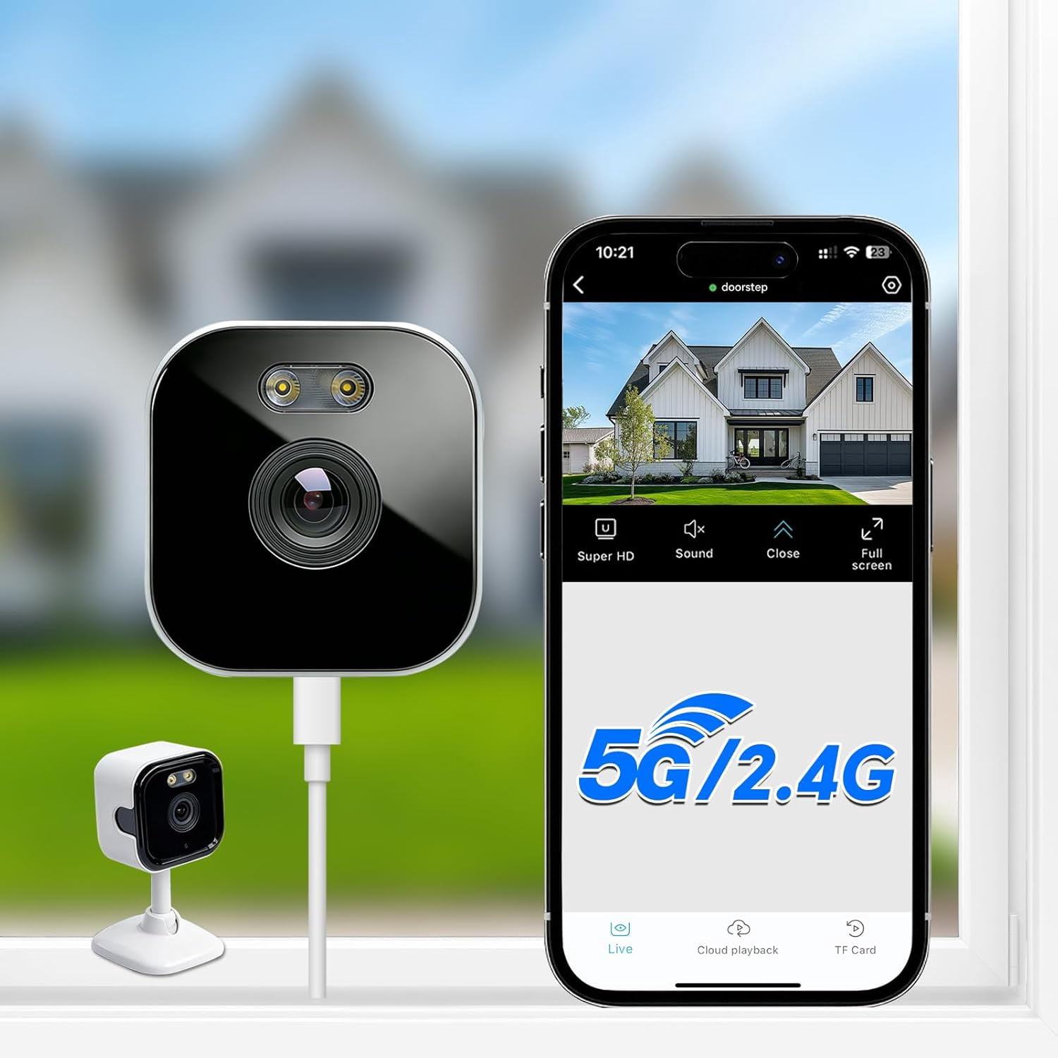 Anti Glare Full Color Security Camera Smart Motion Detection Continuous ...