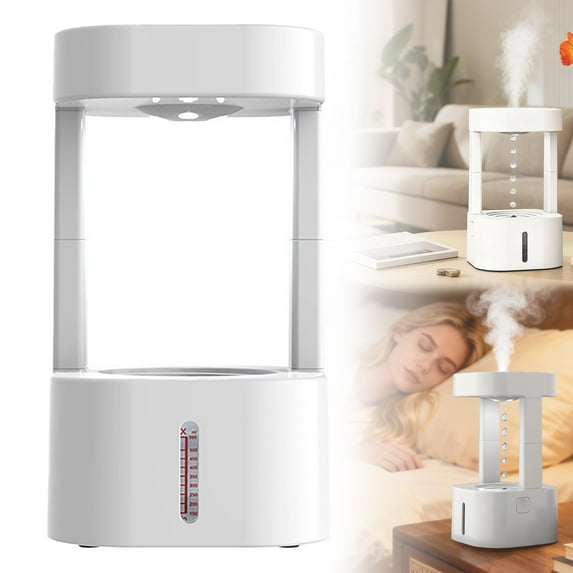Anti-Gravity Humidifier, Levitating Water Fountain with 7-Color Mood ...