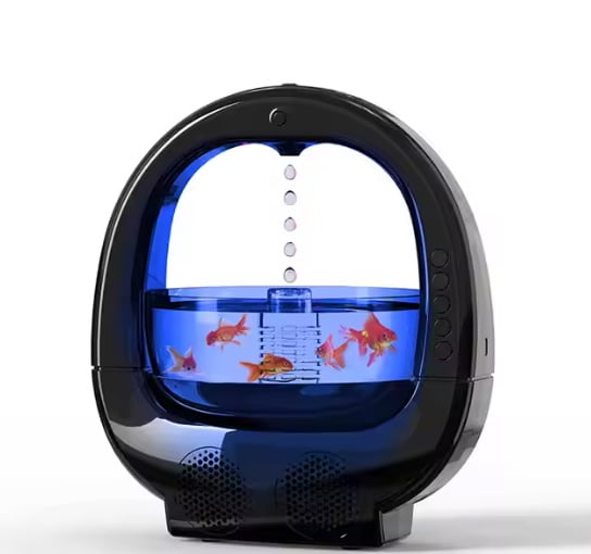 Anti-Gravity Humidifier with Bluetooth Fish Tank Speaker for Home Use ...