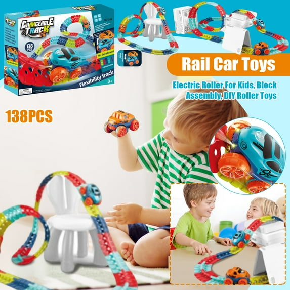 Anti Gravity Race Track with Car, Glow in The Dark Race Track Set, Car ...