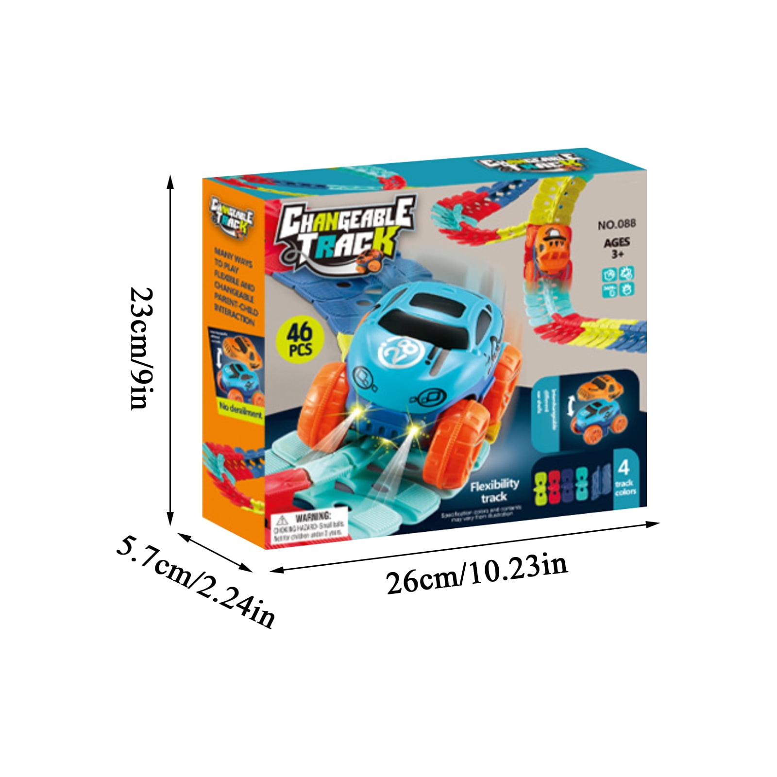 Anti Gravity Race Track with Car, Glow in The Dark Race Track Set, Car ...