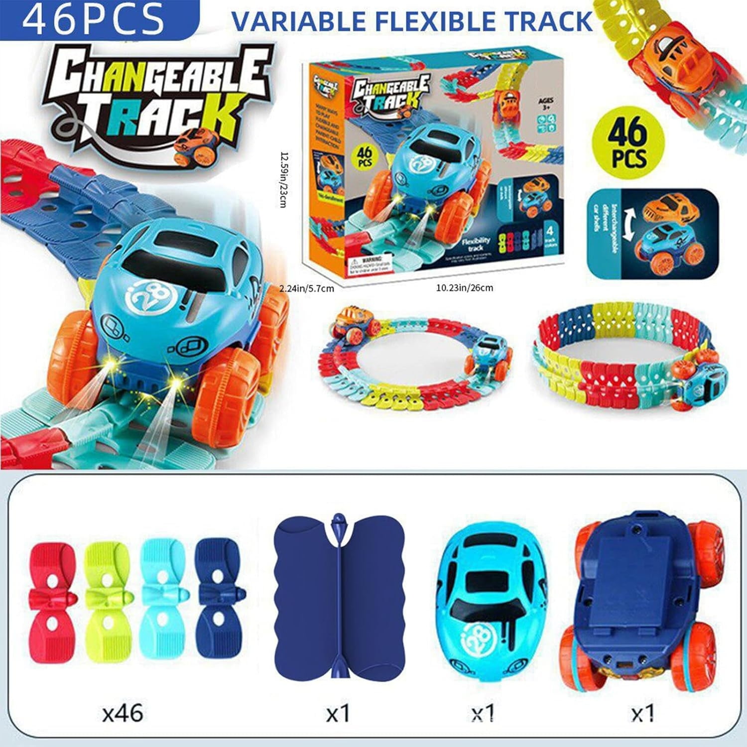Anti Gravity Race Track with Car, Race Track Set, 360° Electric ...