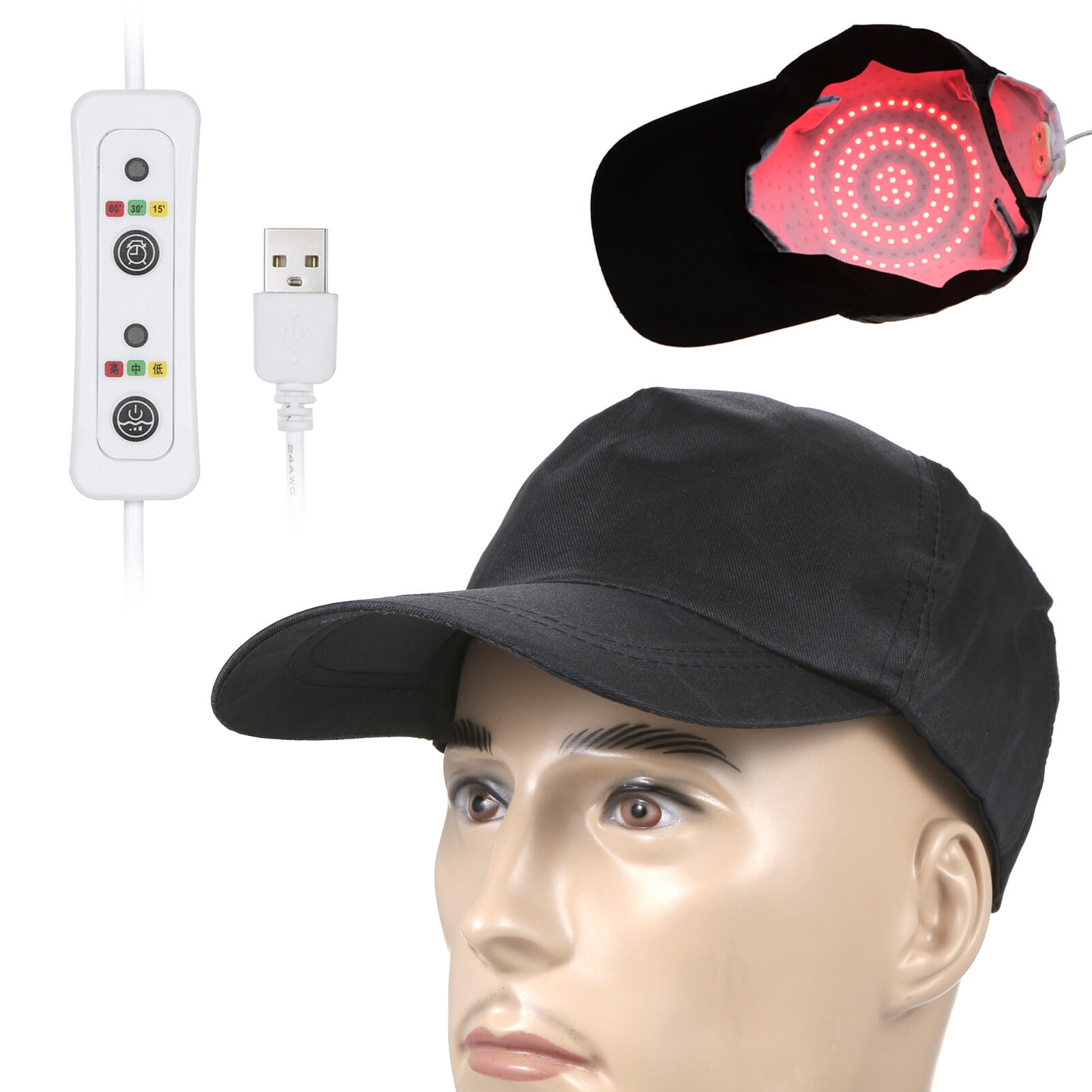 Anti Hair Loss Cap Hair Growth Laser Helmet 94/186/240PCS Light Chip ...