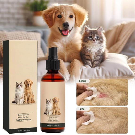 Anti Itch Spray for Dogs & Cats 100ml - Soothes Skin Irritation, Stops ...