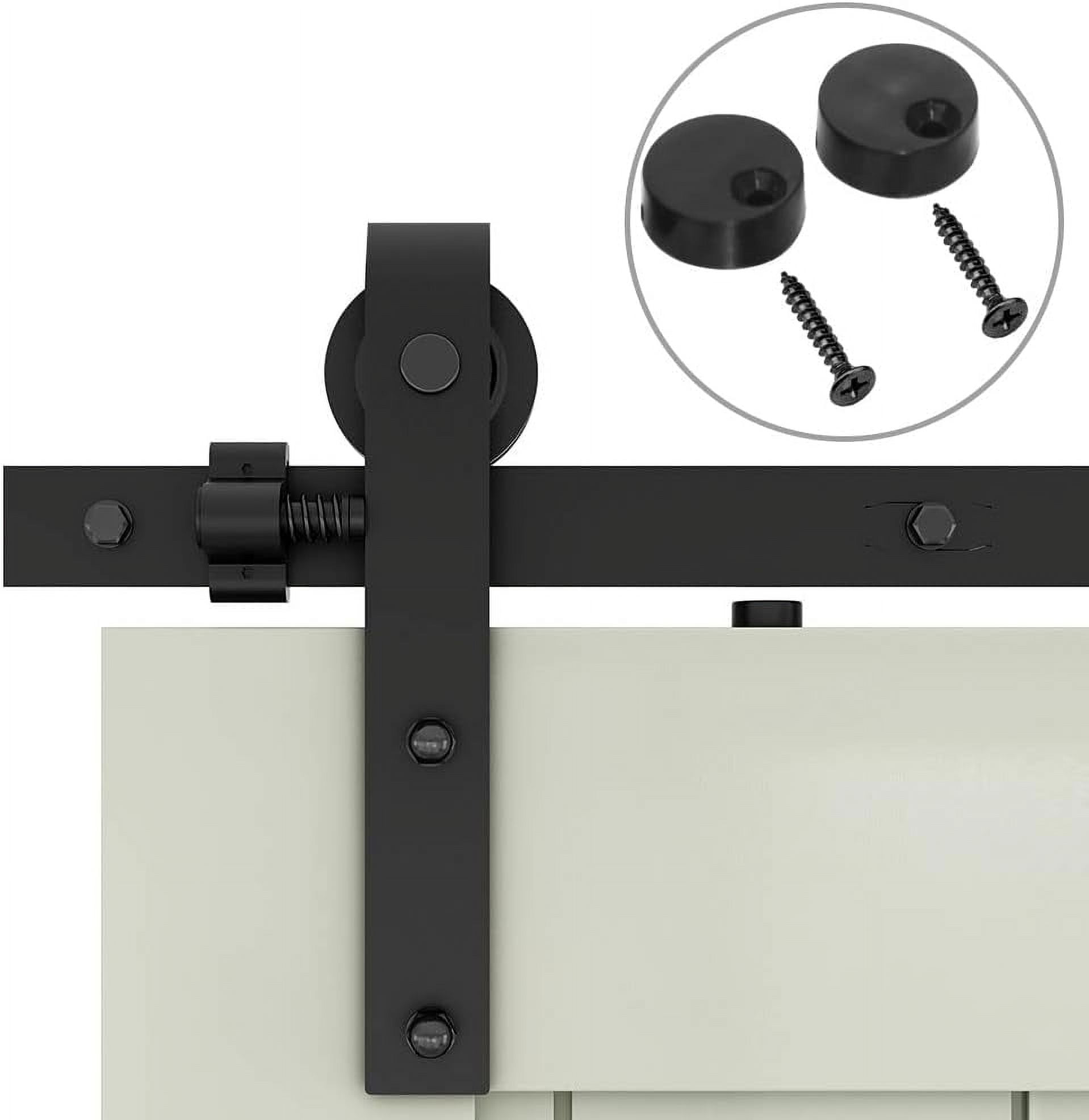 Anti-Jump Disk Block for Sliding Barn Wood Door Hardware Black (1 Set ...