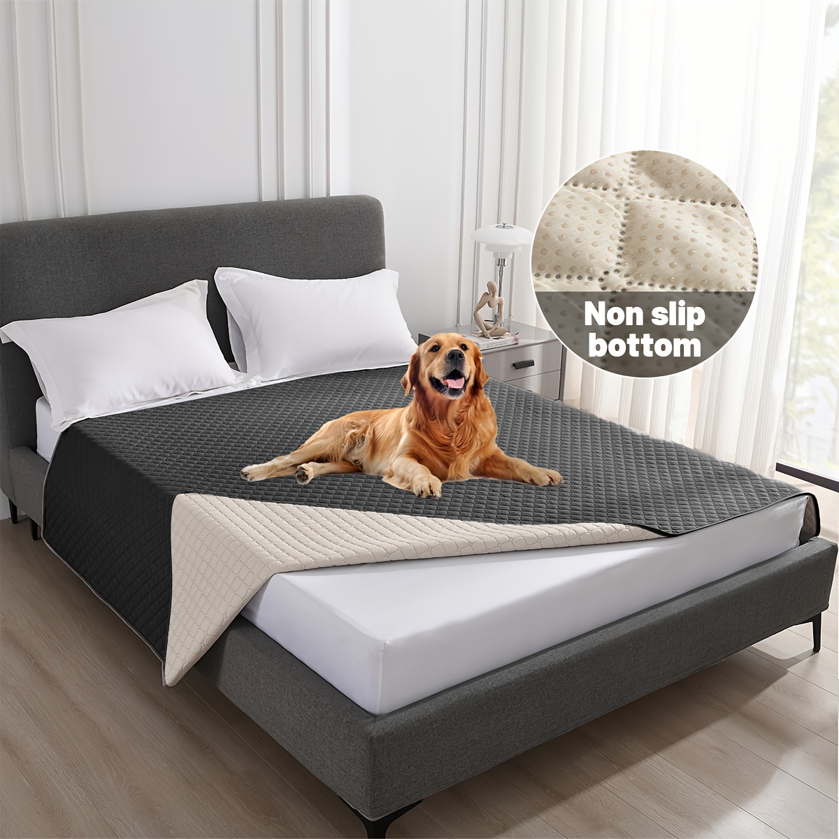 Anti Leaking & Non-Slip Dog Bed Cover,Pet Blanket Sofa Pet Bed Mat ...