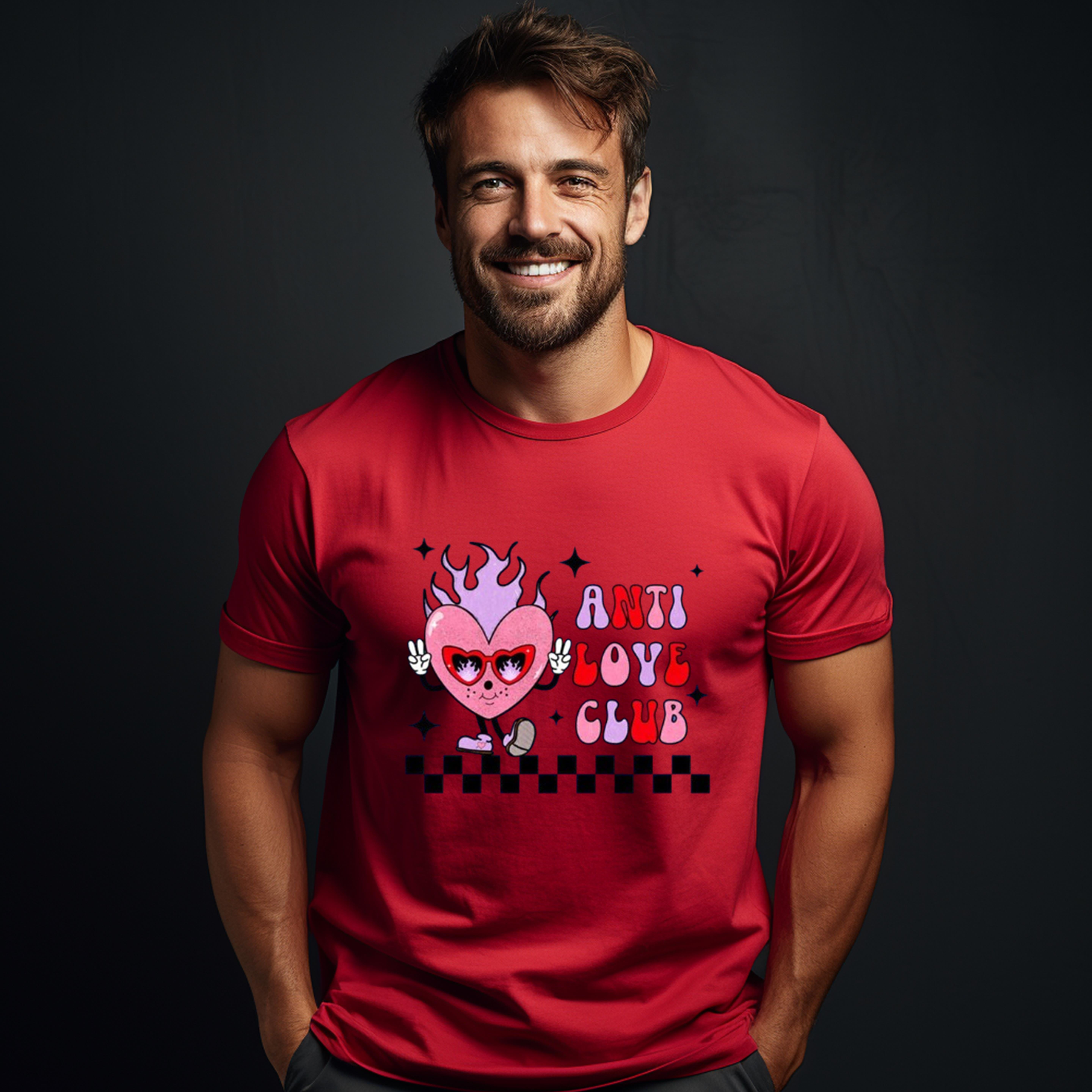 Anti Love Club T-Shirt – Bold & Rebellious Design for Valentine’s Day ...