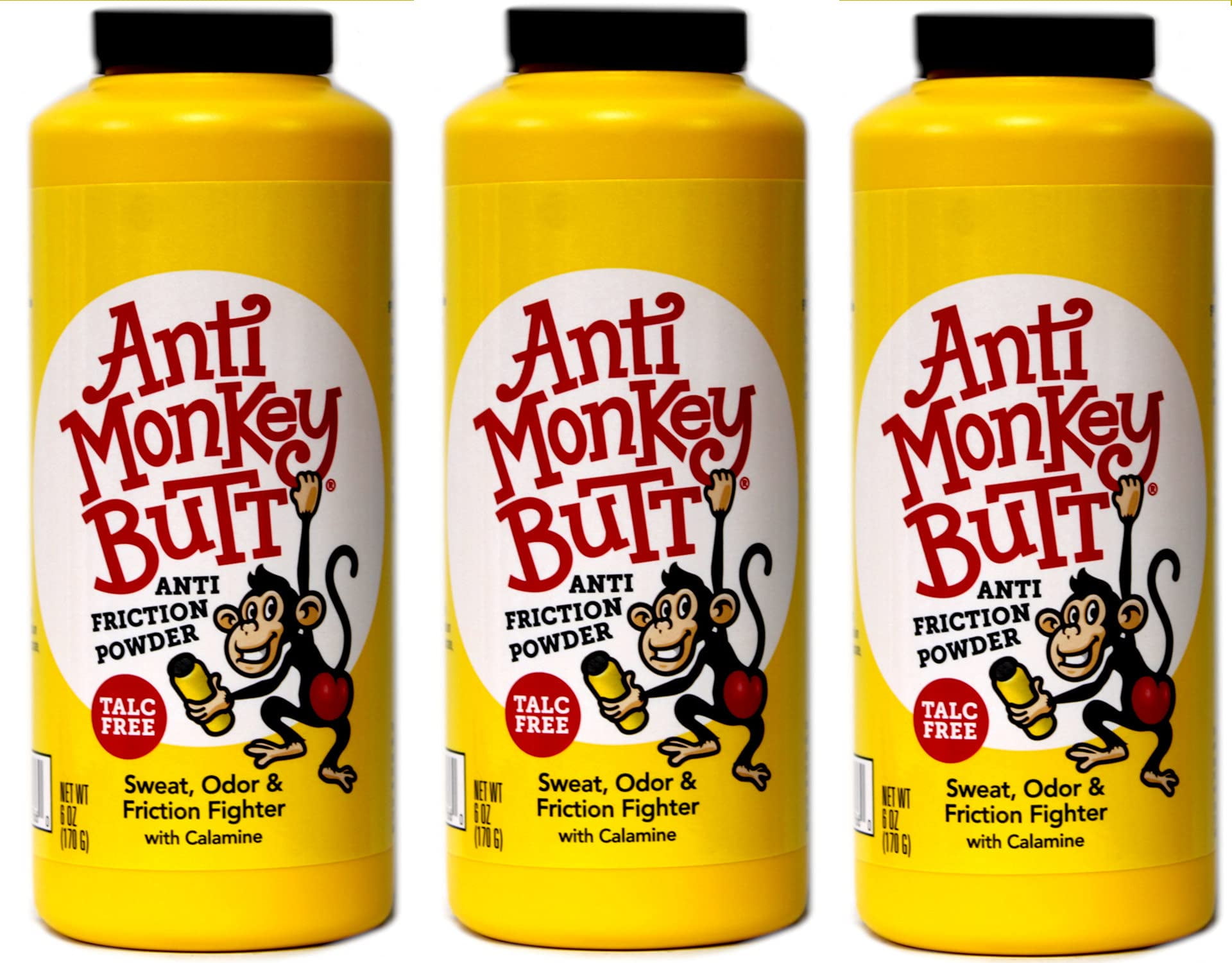 Anti Monkey Butt Men's Body Powder, Unscented, Reduces Sweat and ...