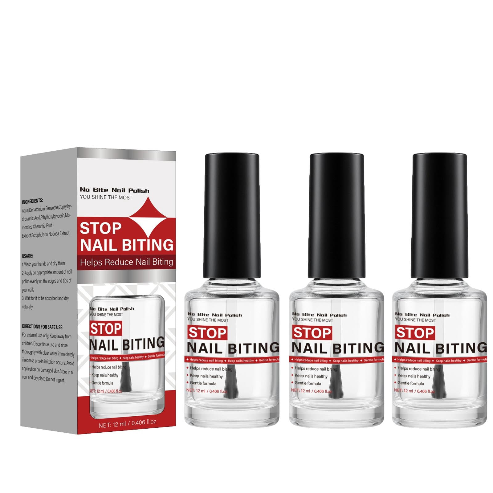 Anti Nail Biting Polish, Bitter Taste Formula to Stop Nail Biting ...