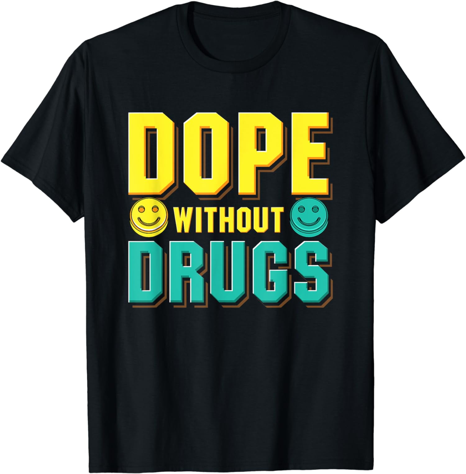 Anti Nice black print plus size Dope without drugs straight edge gift T ...