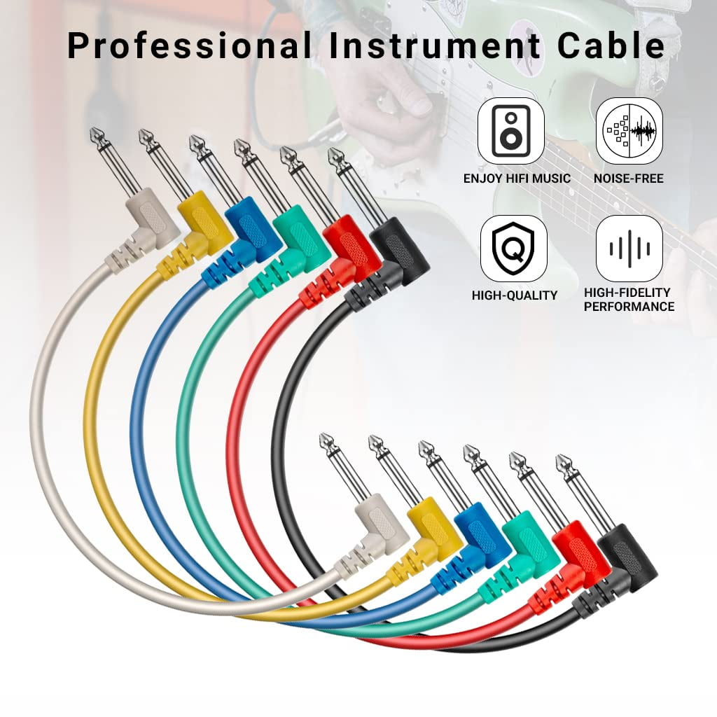 Anti-Noise Guitar Cable，1/4 Instrument Cables for Effect Pedals ， Short ...