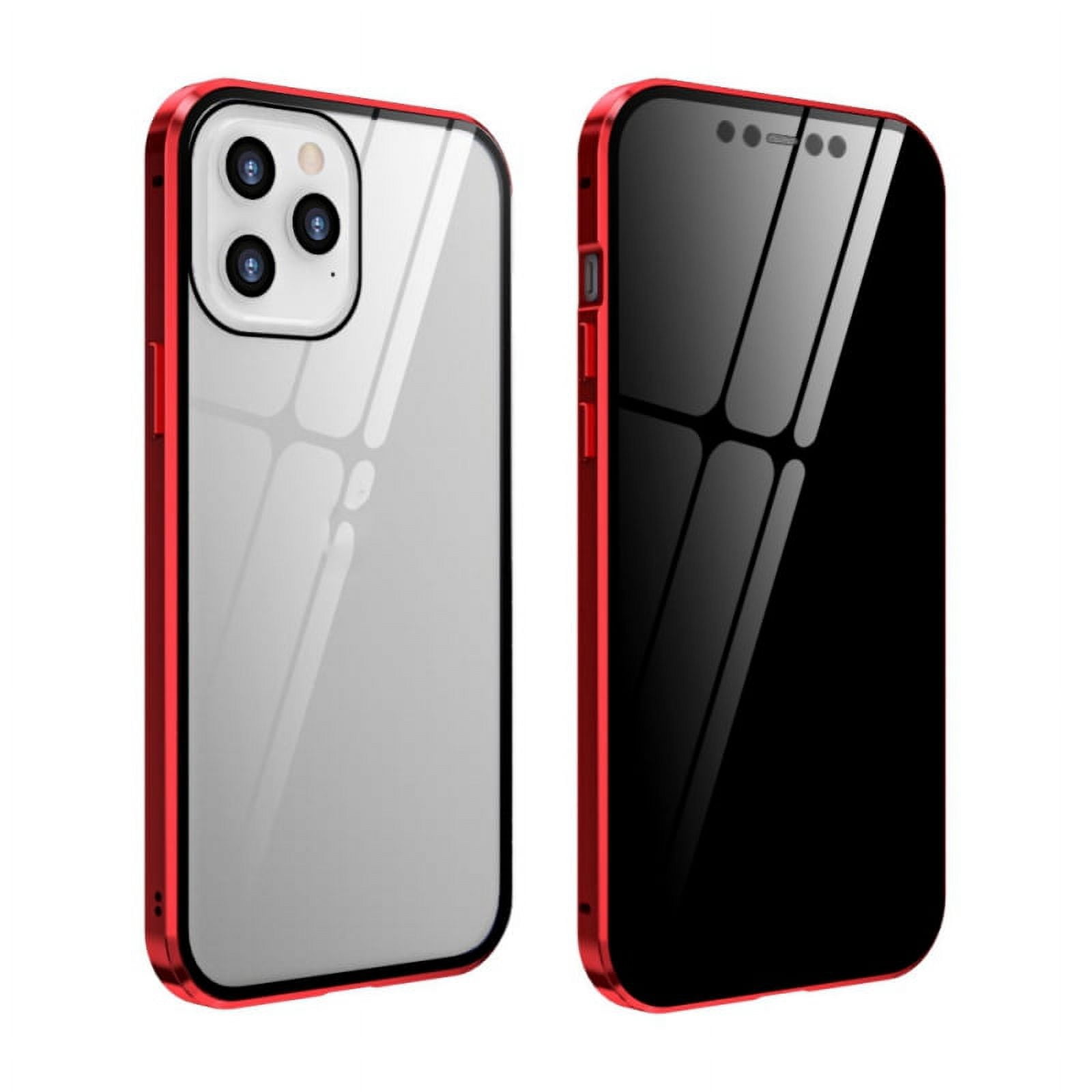Anti-Peeping 360° Full Body Case, Clear Double Sided Tempered Glass ...