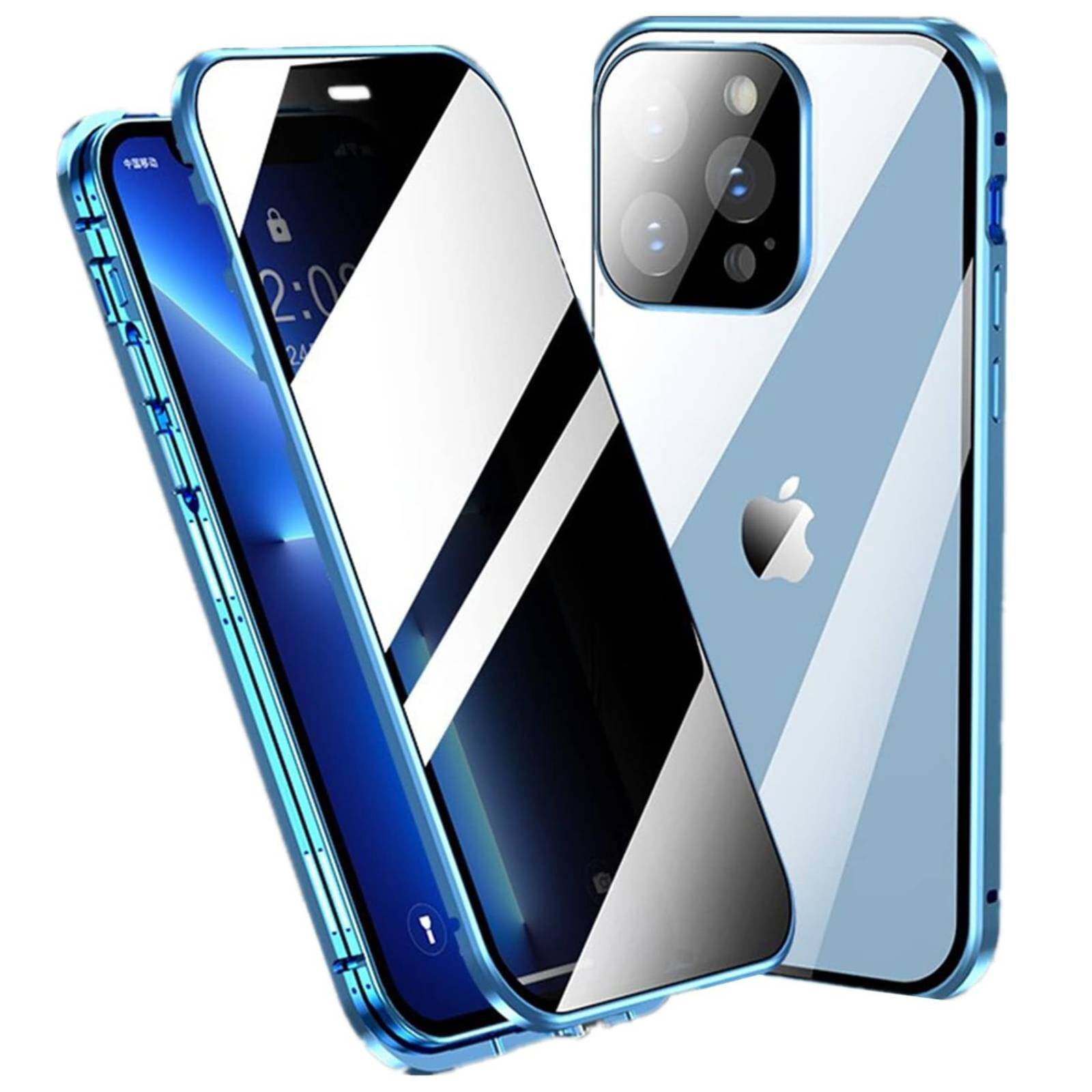 Anti Peeping Case for iPhone 14,Front Privacy Tempered Glass Cover ...