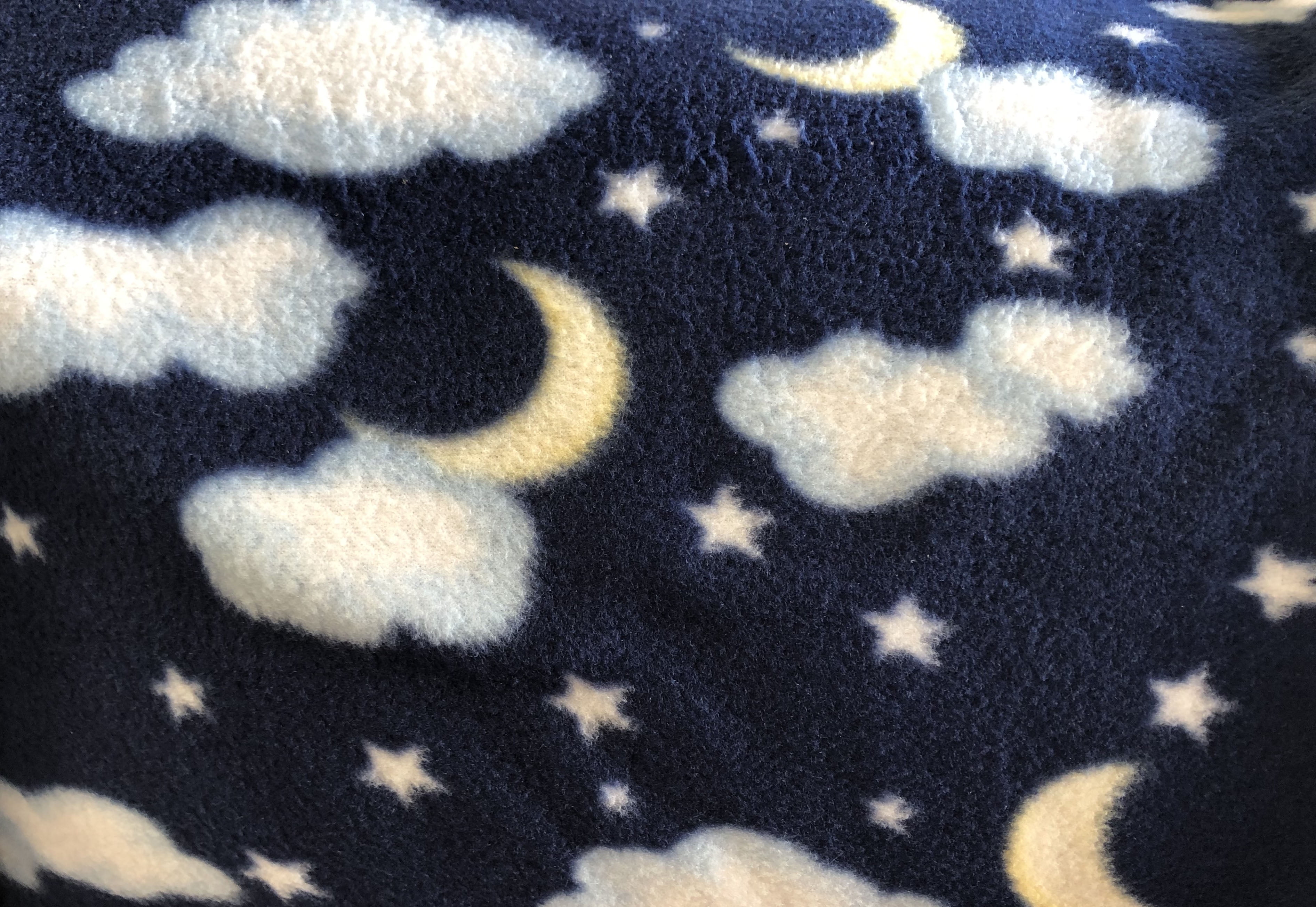 Triple Textile 58 in Fleece Fabric, Moon Pattern, Sewing & Craft, Blue ...