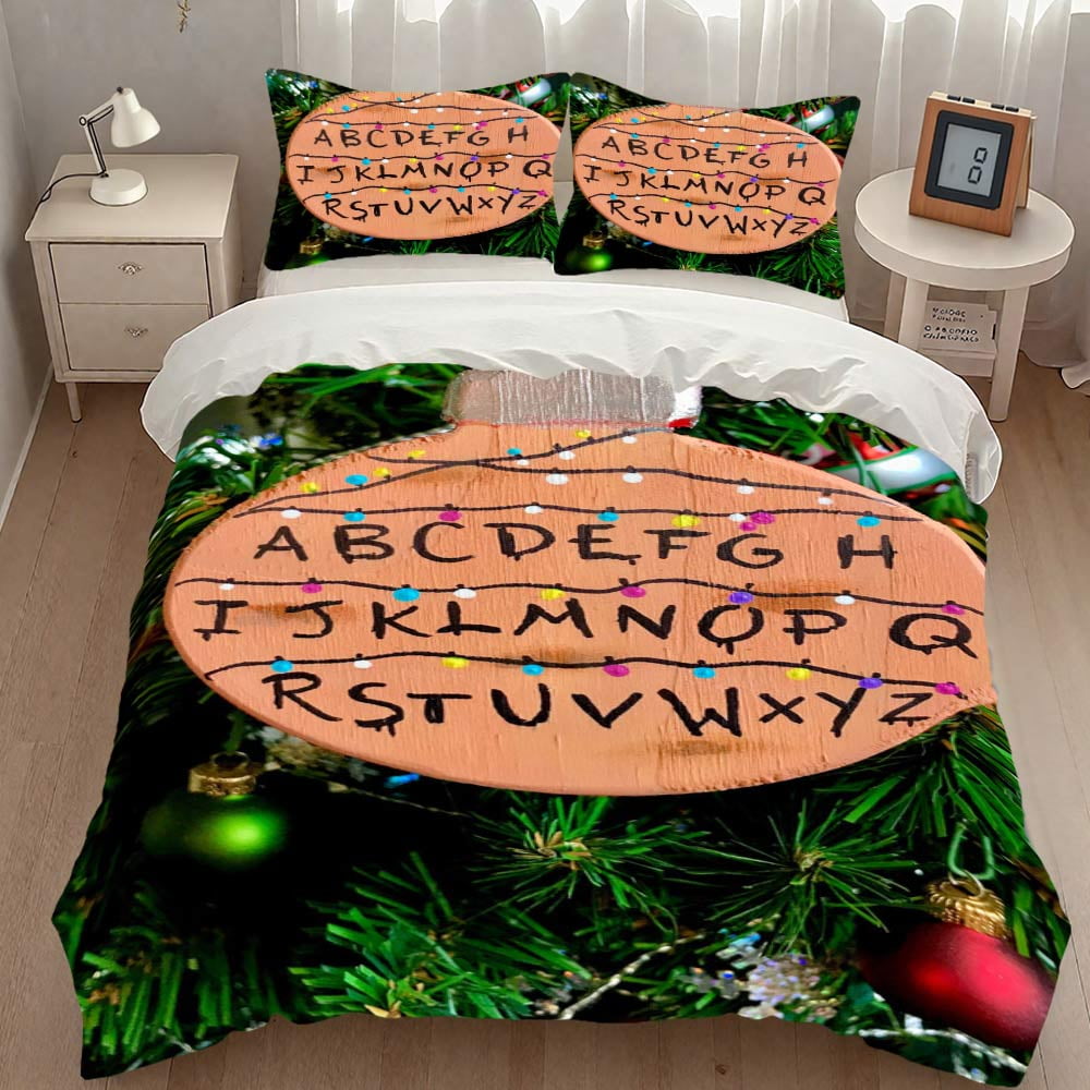 Anti-Pill Strangers Things Duvet Cover Bed Sheet- All Season Christmas ...