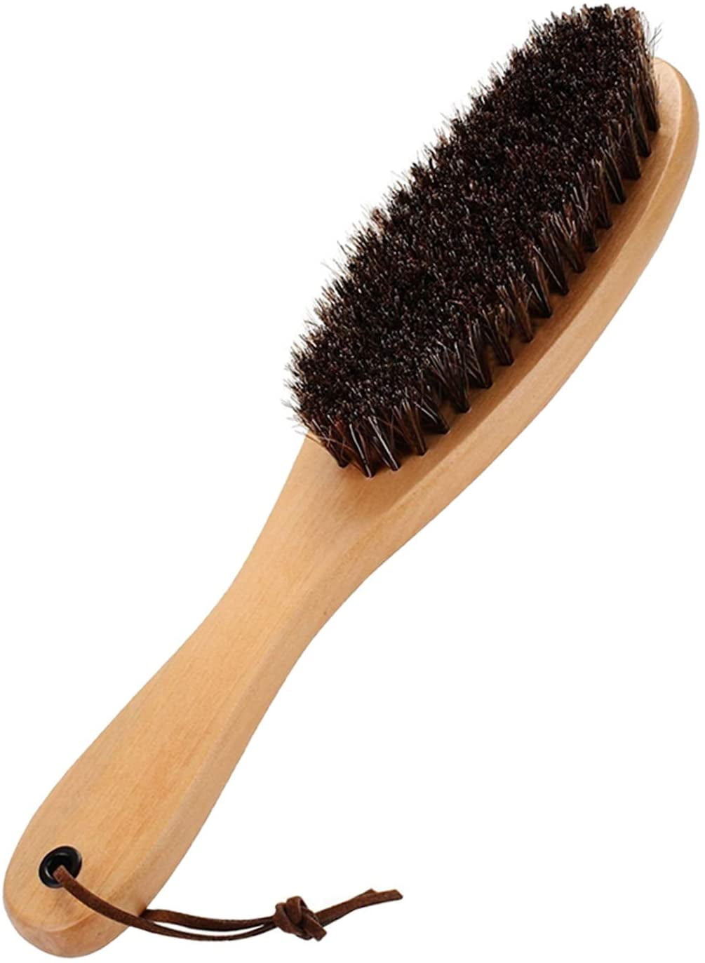 Anti Plush Clothing Brush With Soft Real Bristles And Wooden Handle ...