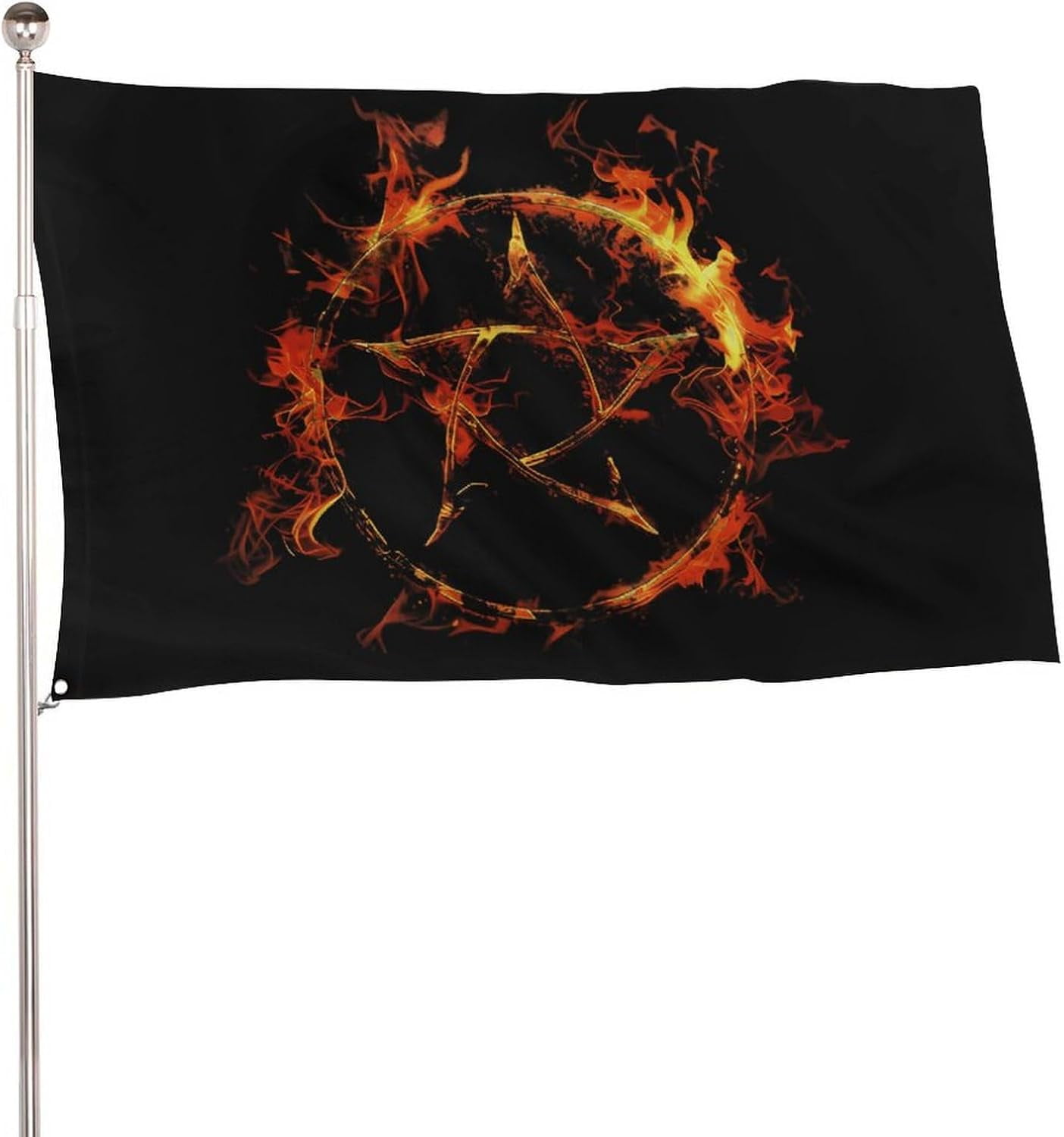 Anti Possession Symbol Flame Printed Flag with 2 Brass Grommets Banner ...