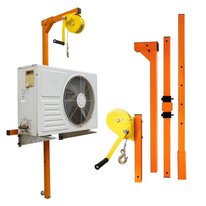 Anti-Rotation Air Conditioner Crane, 50ft Corrosion-Resistant Rope AC ...