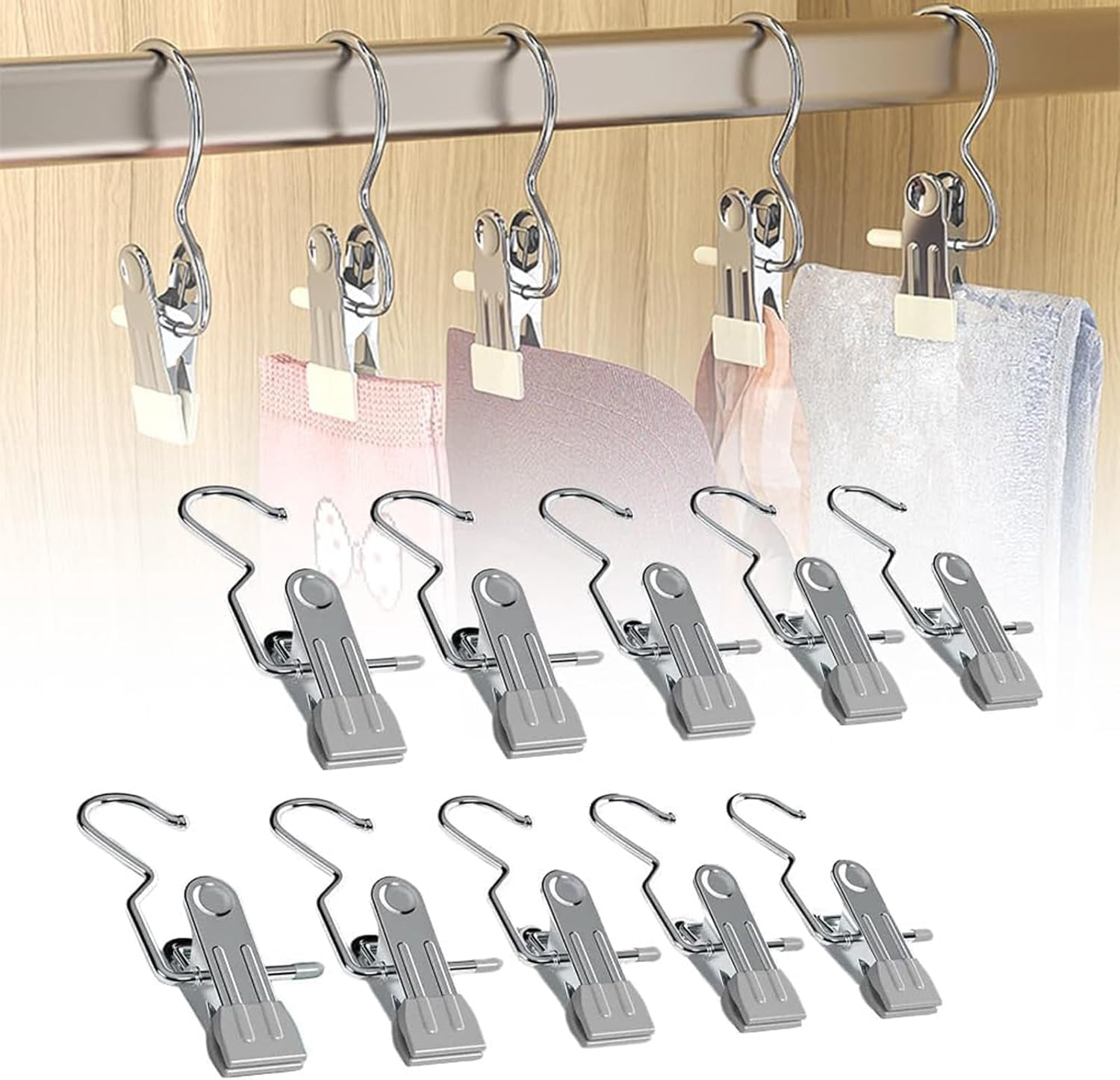 Anti Rust Clips for Clothes, 30 Pack Heavy Hanger Clips for Closet ...