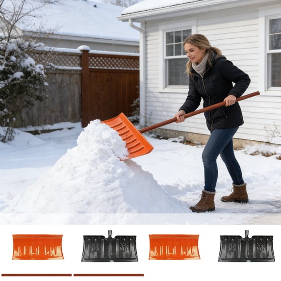 Anti-Rust Ergonomic-Handle Heavy-Duty Manganese Steel Snow Shovel ...