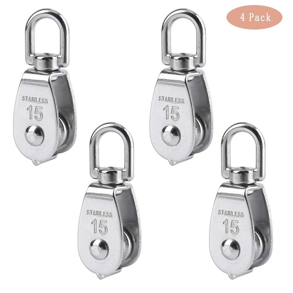 Anti-Rust Swivel Lifting Pulley Block, 304 Stainless Steel Single ...