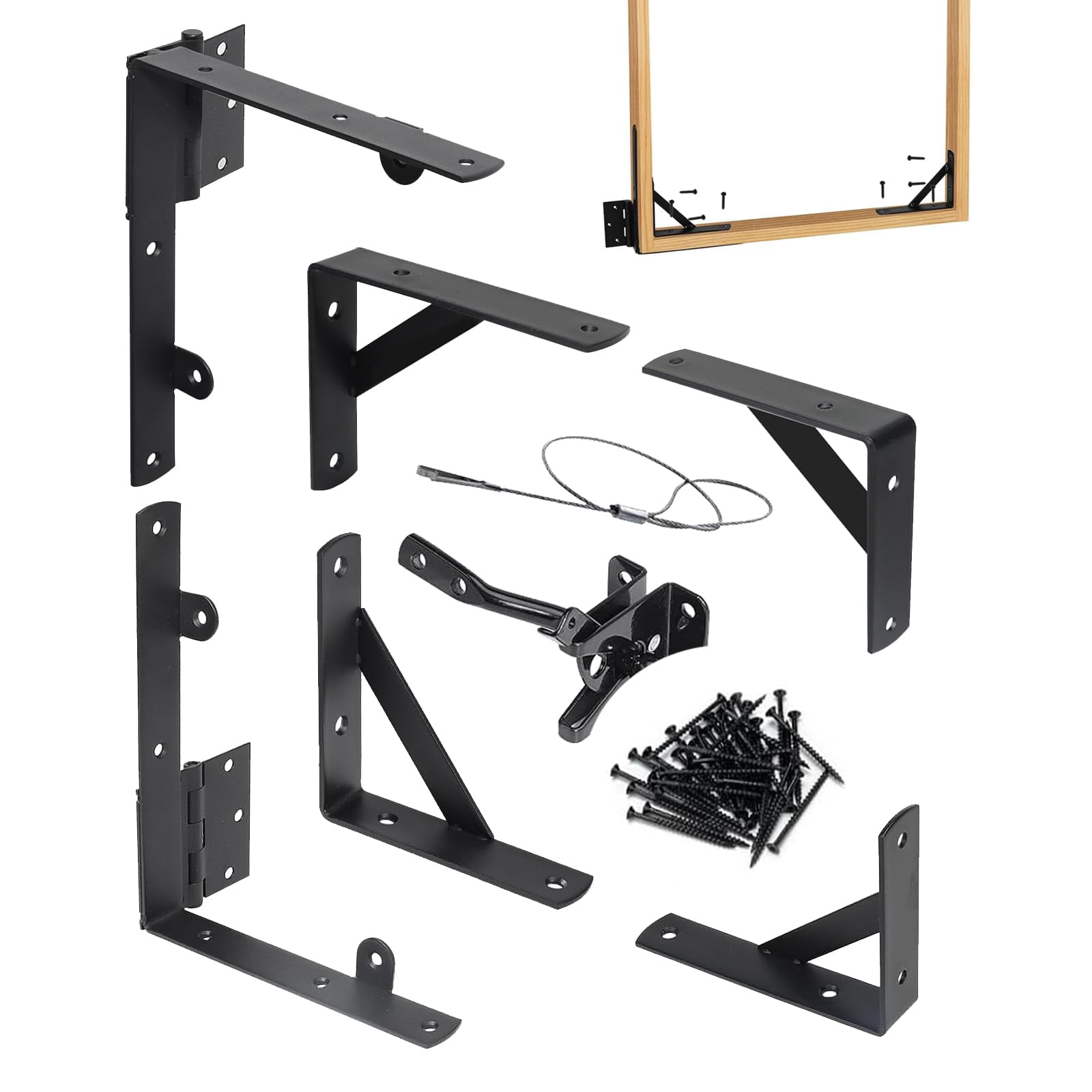 Anti Sag Gate Frame Kit Heavy Duty Fence Gate Kit Gate Corner Brace ...