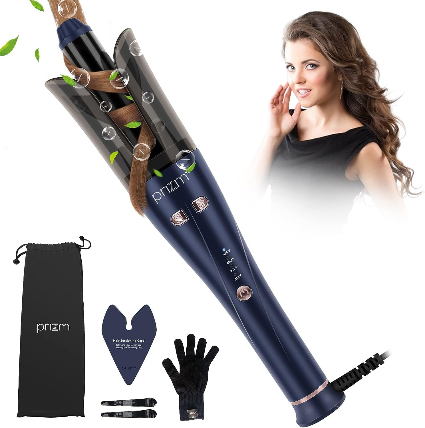 Anti-Scald Automatic Curling Iron, Prizm 1 Inch Rotating Curling Iron ...