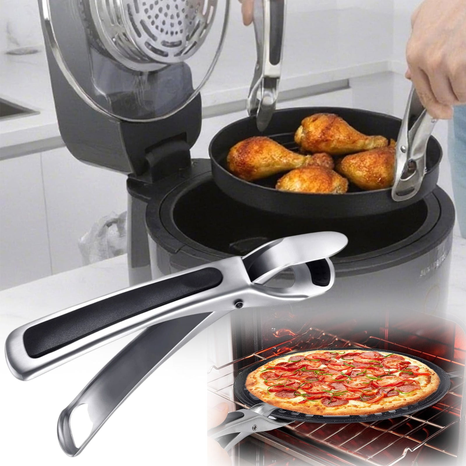 Anti-Scald Bowl Clip & Gripper – Stainless Steel Hot Plate Tongs for ...