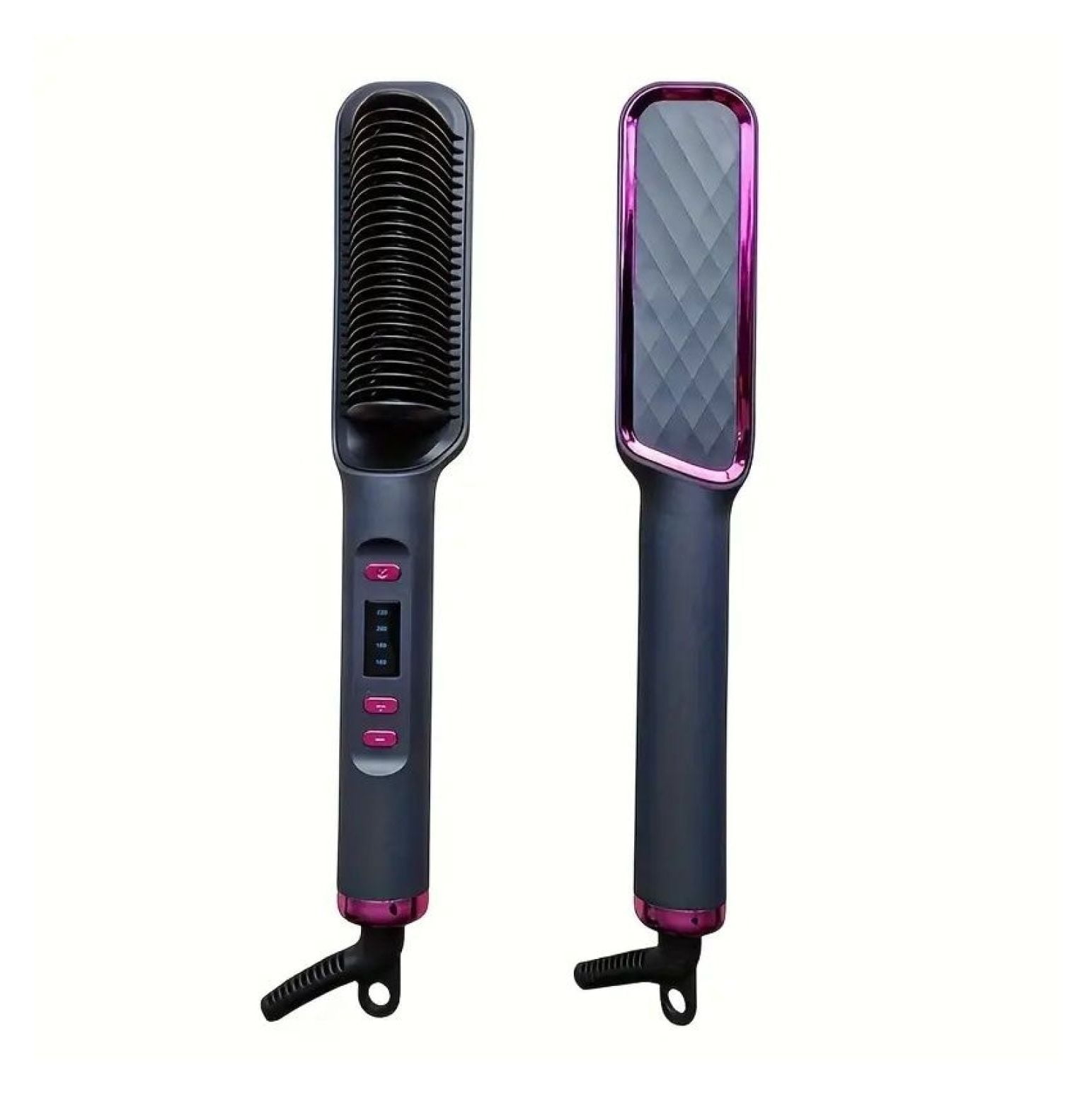 Anti-Scald Ionic Hair Straightener Brush - 110V Fast Heating with ...