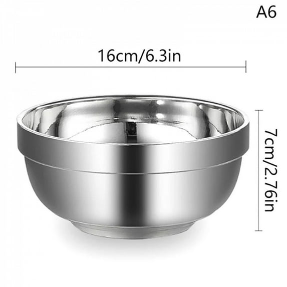 Anti Scalding Bowls Stainless Steel Double-layer Thick Durable Soup ...