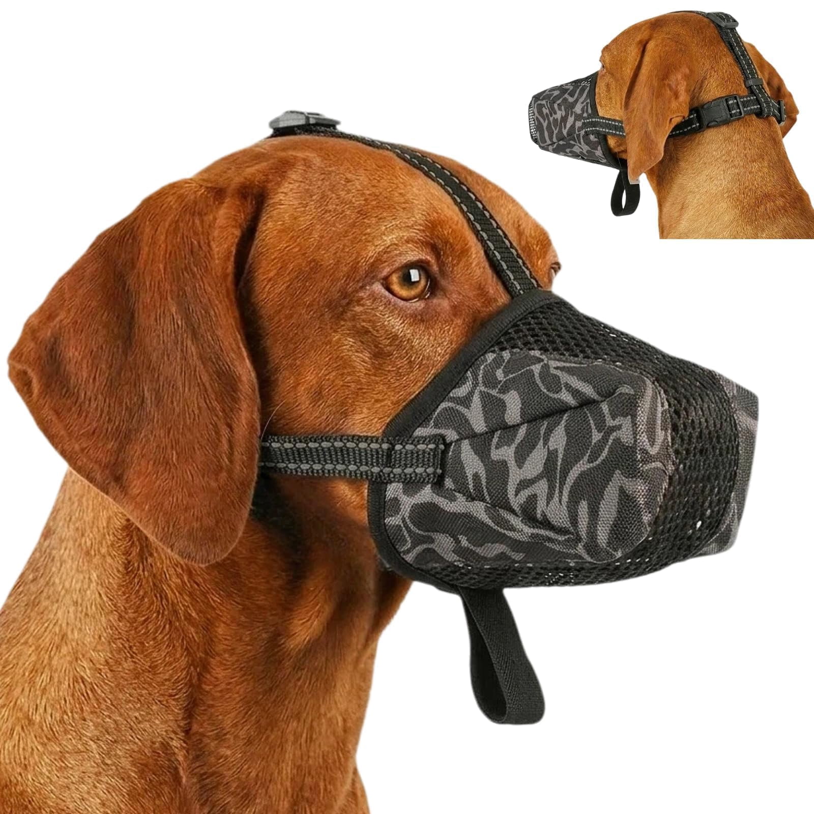Anti Scavenging & Biting Soft Mesh Muzzle for Dogs, Small Dog Muzzle ...