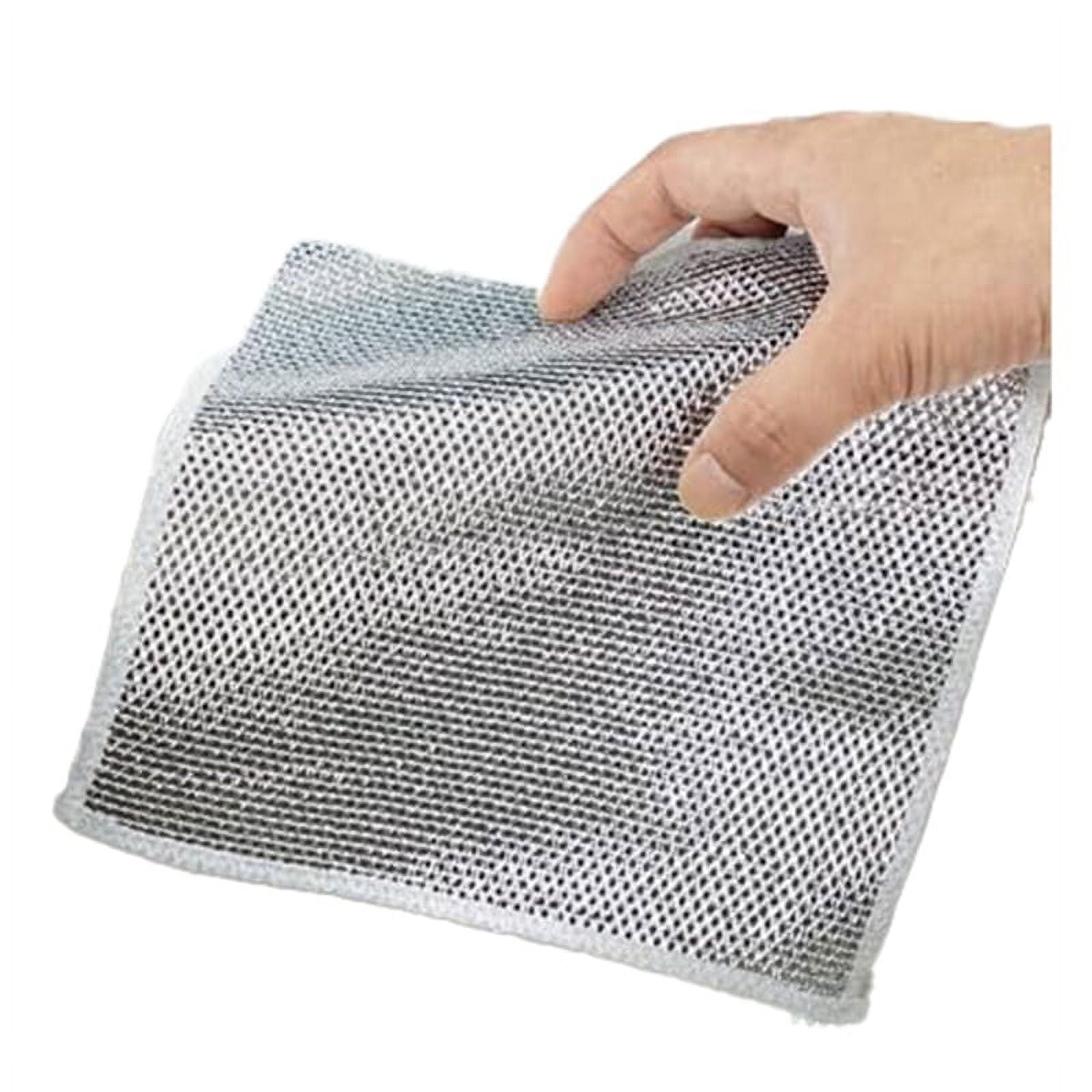 Anti-Scratch Dishcloth,Wet and Dry Use,Scrubs and Cleans Dishes,Sinks ...