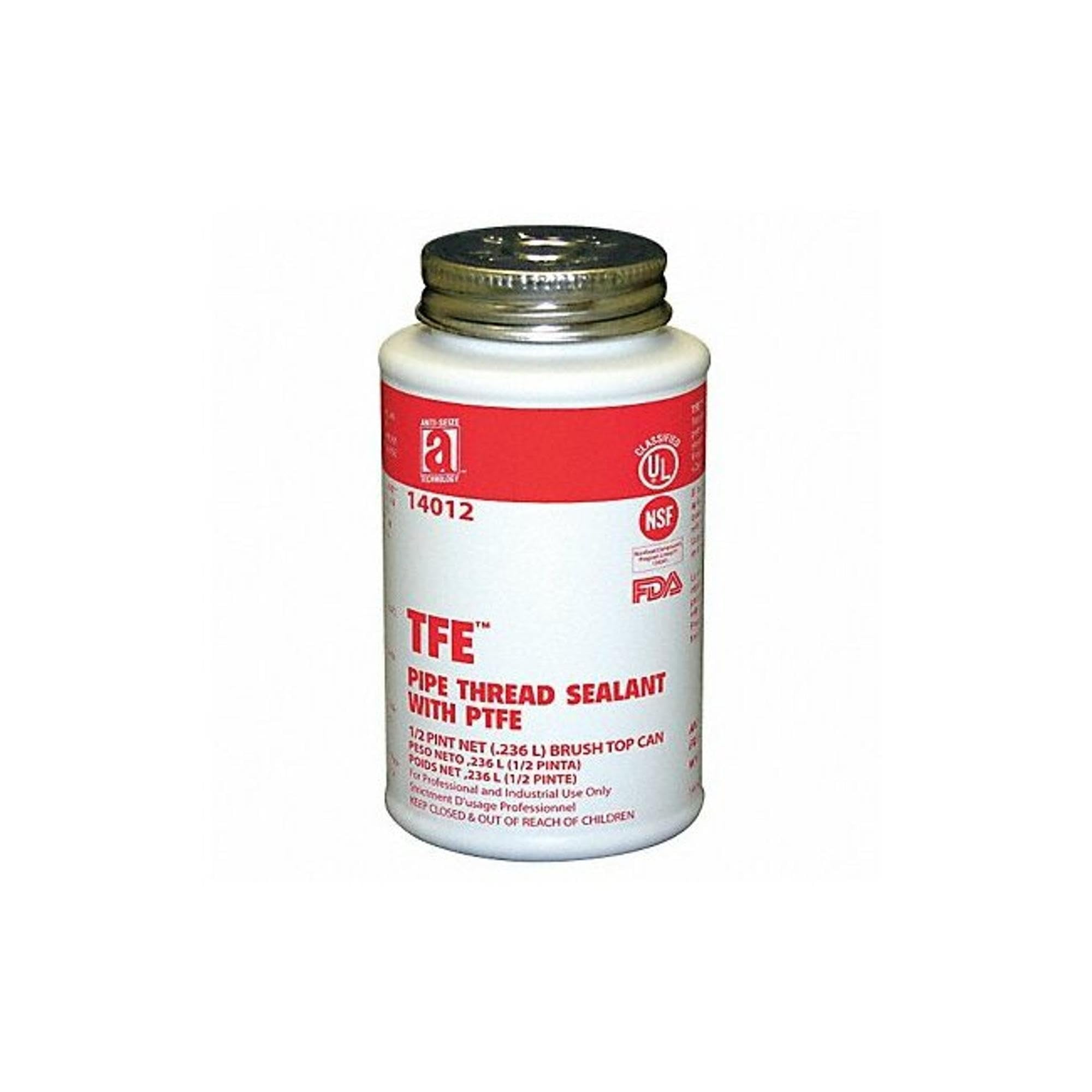 Anti-Seize Technology 14012 TFE Pipe Thread Sealant with PTFE, 1/2 Pint ...