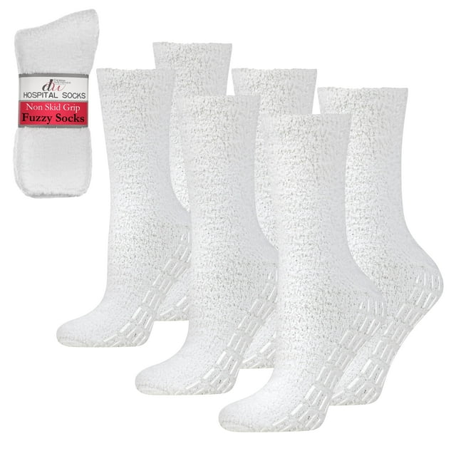 Anti-Skid Hospital Socks Fuzzy Sleeping Socks Grip Socks For Women Men ...