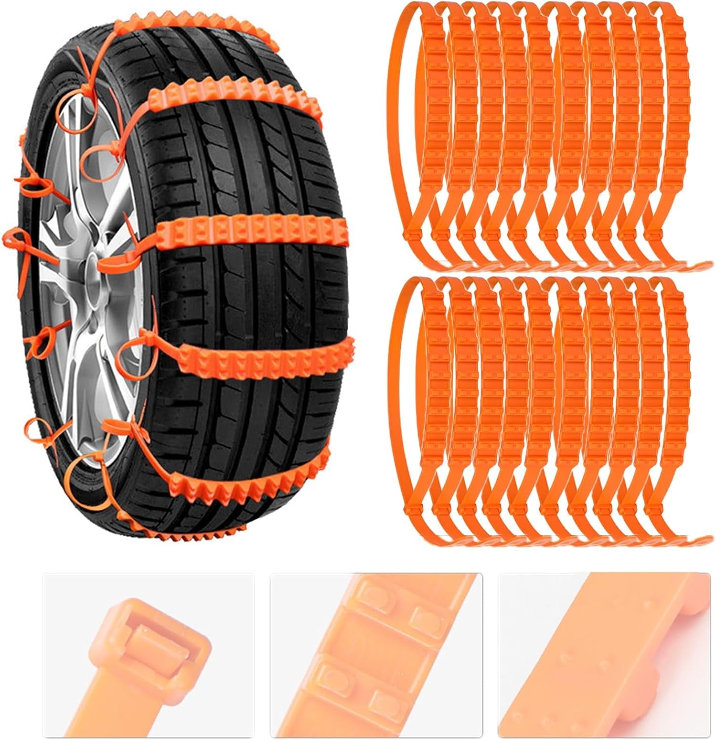Anti Skid Snow Chains Car Winter Tire Wheels Chain Car Tire Snow Chains ...