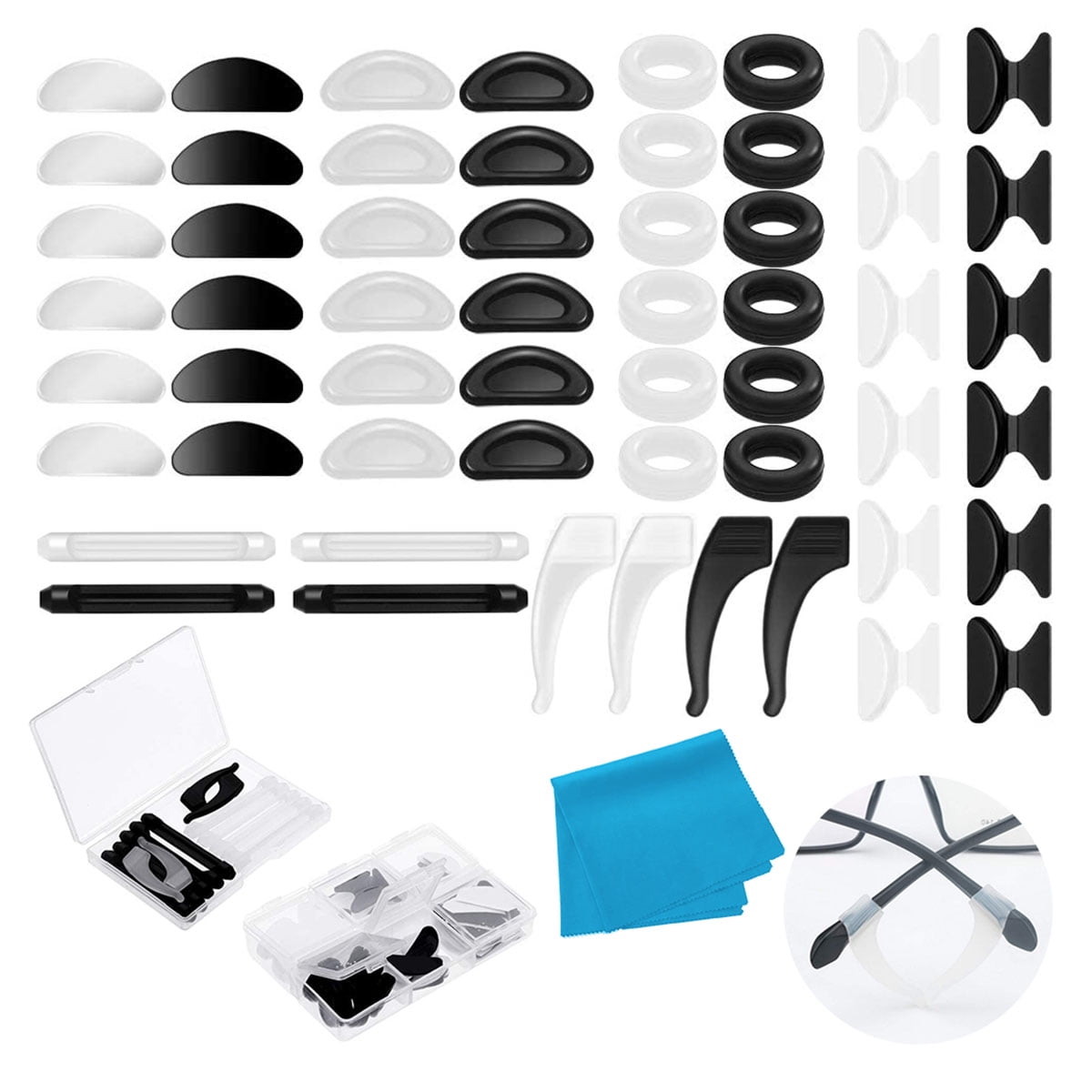 Anti-Slip Adhesive Contoured Silicone Eyeglass Nose Pads with Super ...