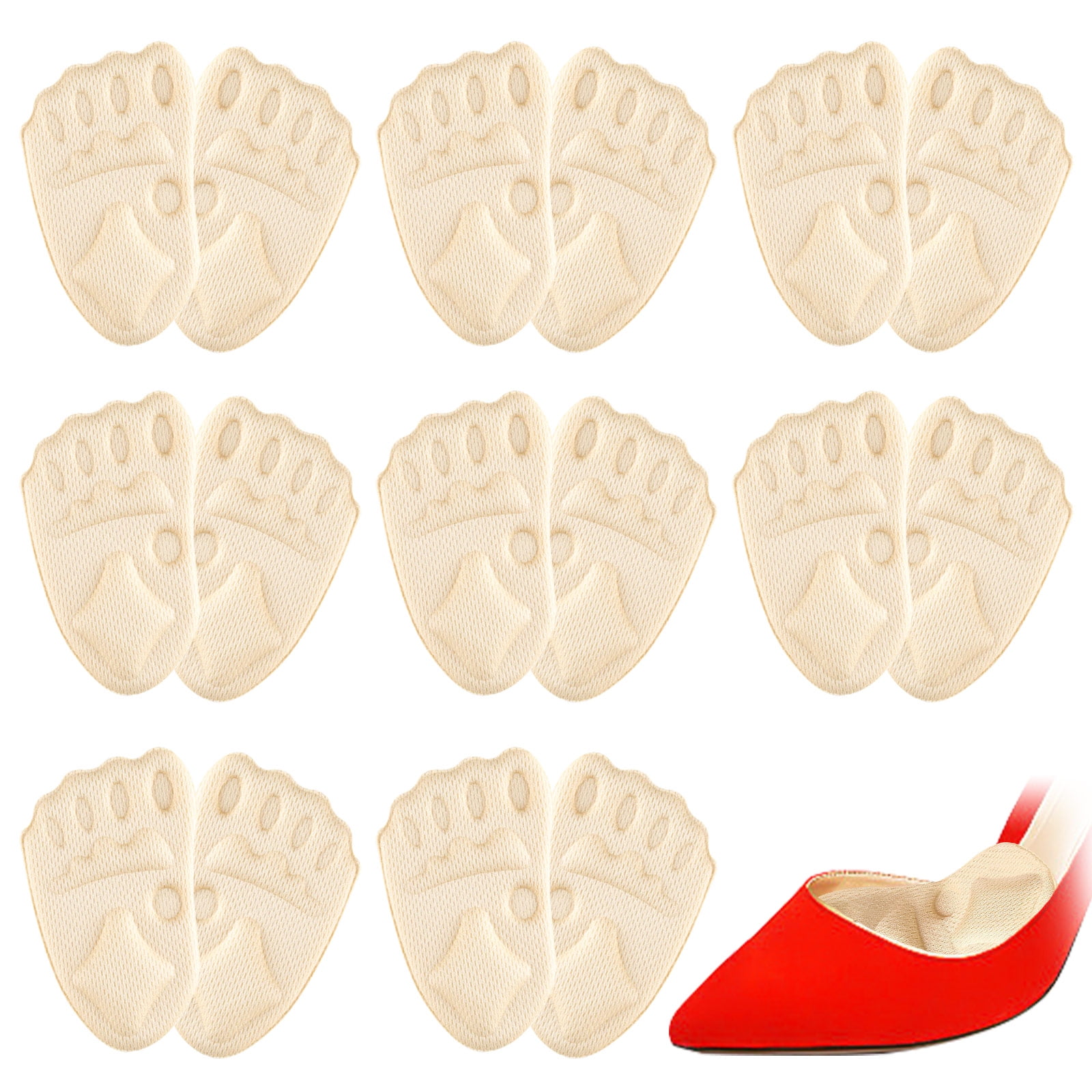 Anti-Slip Ball of Foot Cushions for Heels Inserts Stop Sliding, Self Adhesive Metatarsal Pads ...