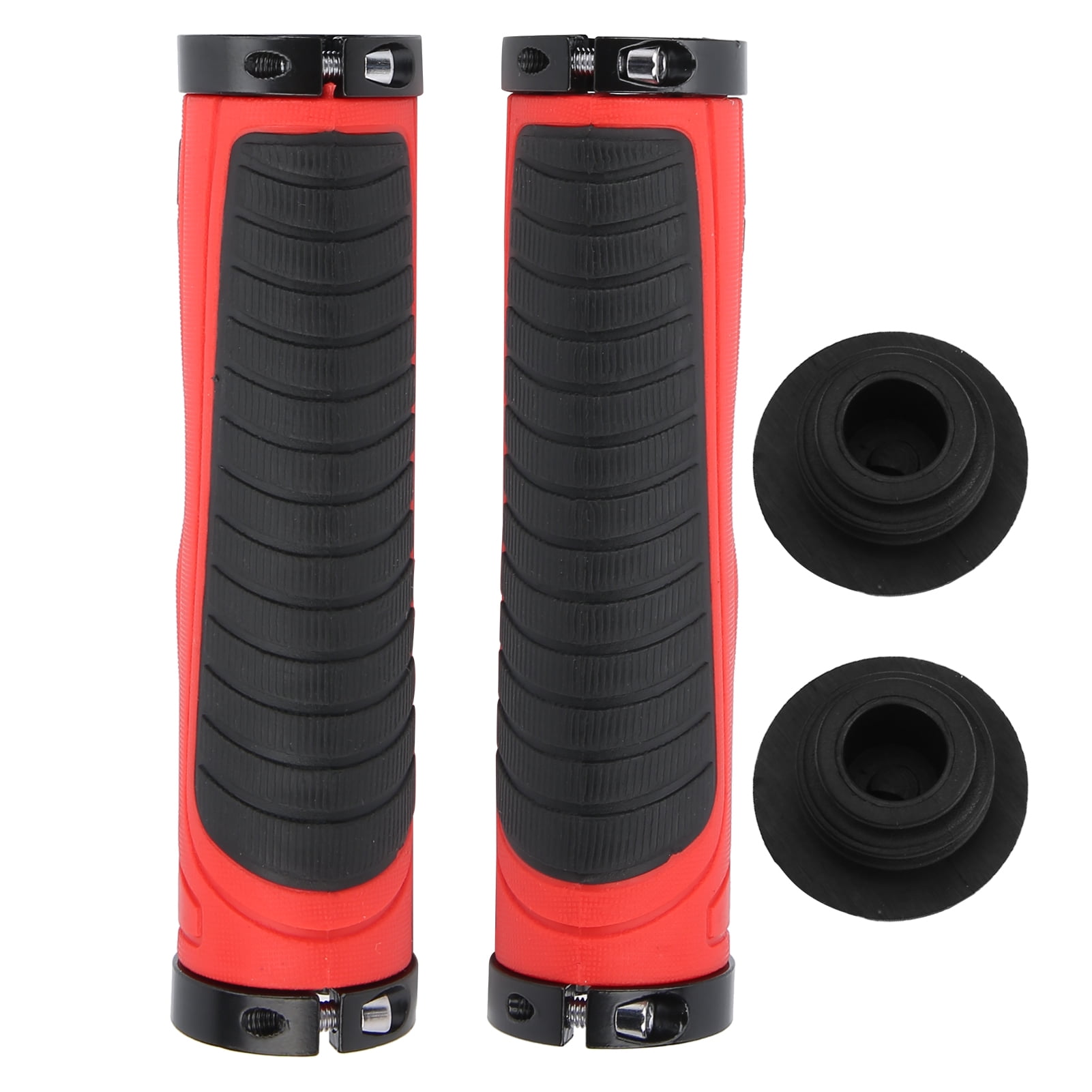 Anti,Slip Bike Grips w/ Double Lock, Comfortable Rubber Handlebar for ...