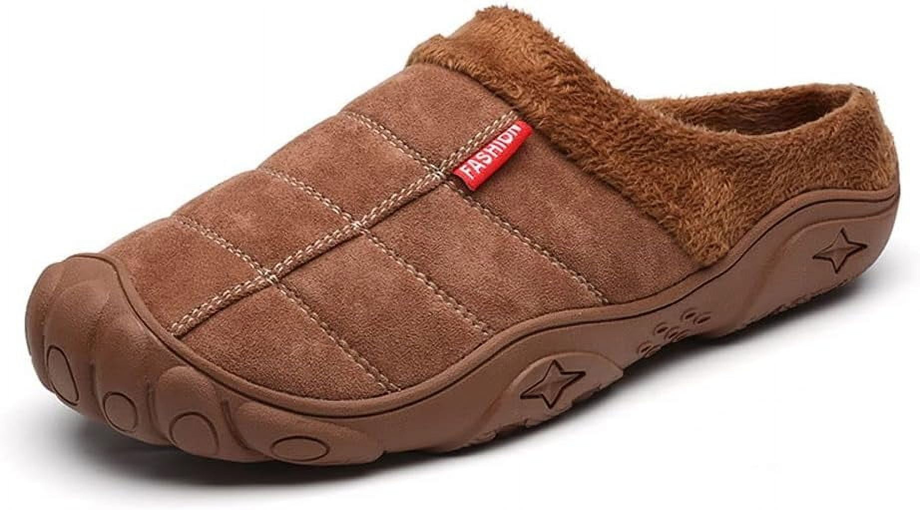 Anti-Slip Cotton Slippers Men's Winter Home Outside Wear Home Half ...