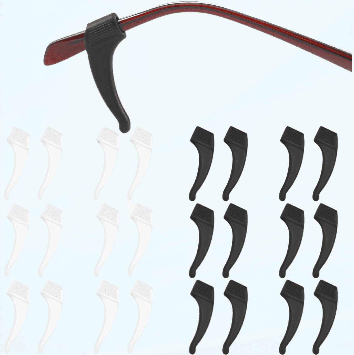 Anti-Slip Eyeglass Ear Grips Hook, Comfortable Silicone Elastic ...