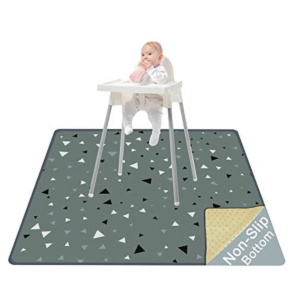 Anti-Slip Floor Splat Mat For Under High Chair,53.15"Large Floor Mat ...