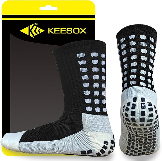 Anti Slip Football/Basketball/Soccer Socks (Black) - Walmart.com